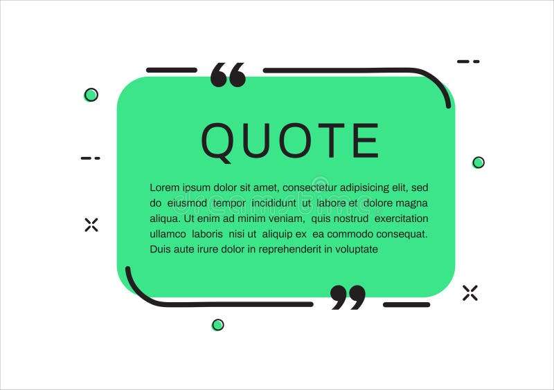 Quote Frames Templates. Quote Text Bubbles. Modern Design. Vector ...