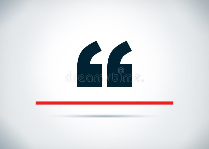 Quote Icon Abstract Flat Background Design Illustration Stock ...