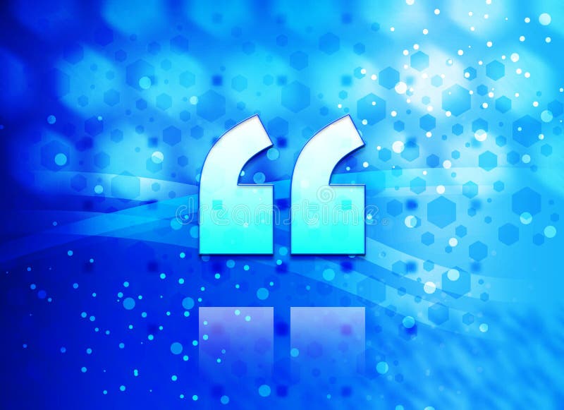 Quote Icon Abstract Light Cyan Blue Hexagon Pattern Background Stock ...