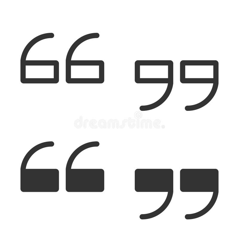 Quote Icon. Comma Double Vector. Blockquote Text Element Symbol Stock ...