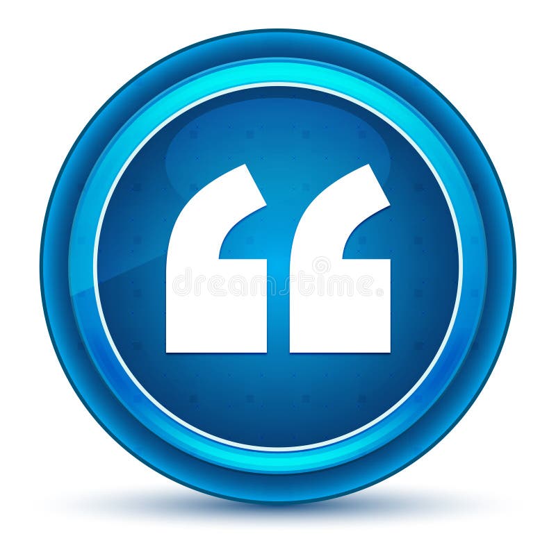 Quote Icon Eyeball Blue Round Button Stock Illustration - Illustration ...