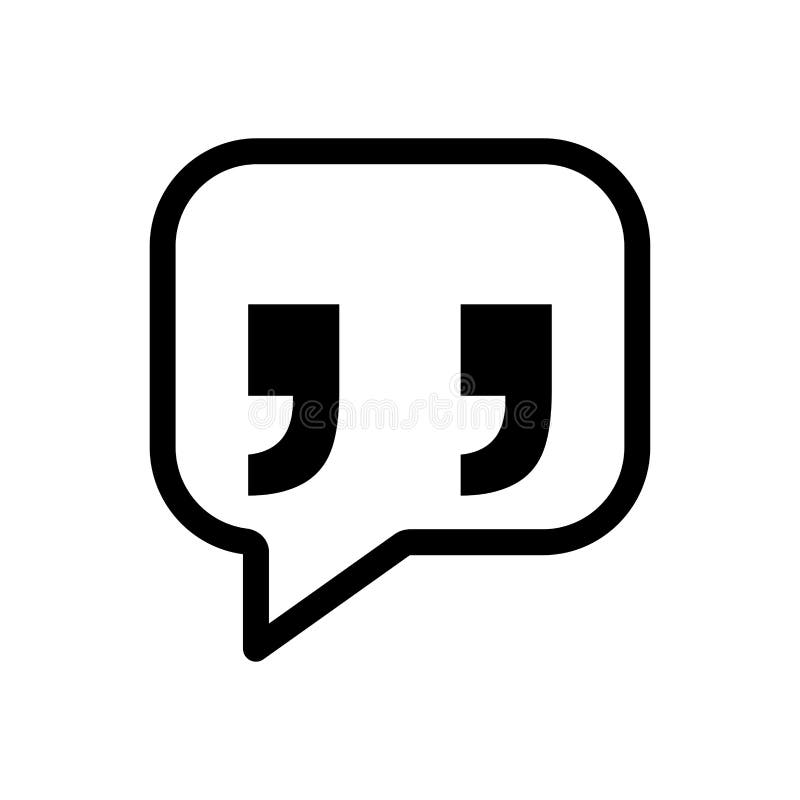 Quote Icon Flat Vector Template Design Trendy Stock Vector ...