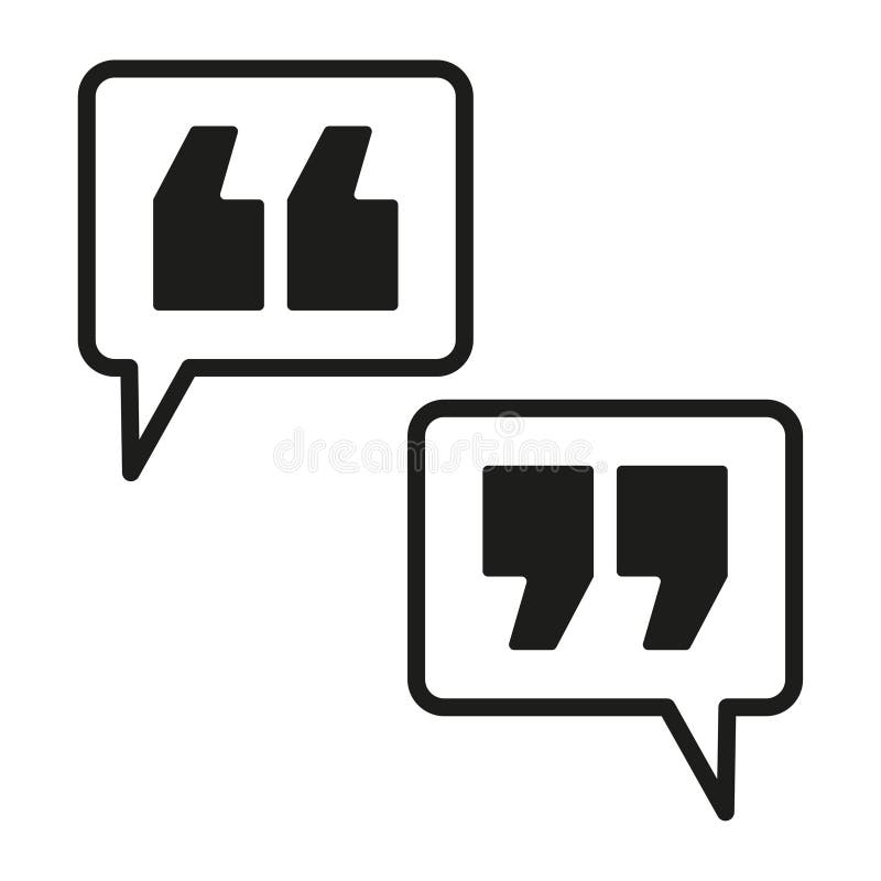 Quote Icon. Messages with Quotation Marks. Vector Illustration. EPS 10 ...