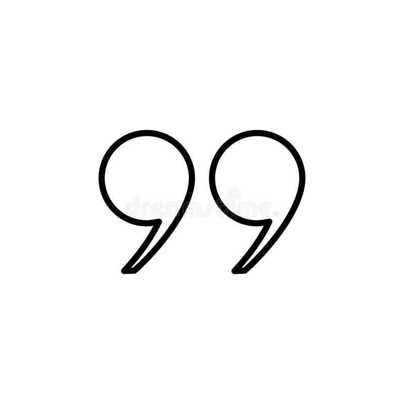 Quote Icon . Quotation Mark Symbol Stock Vector - Illustration of ...