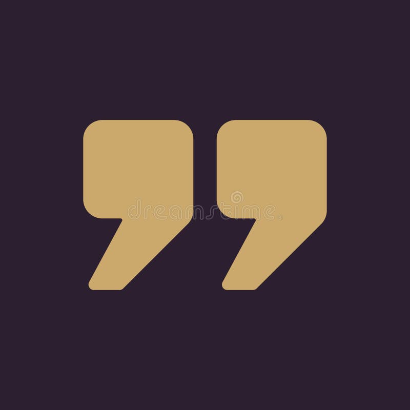 The Quote Icon. Quotation Symbol Stock Vector - Illustration of ...