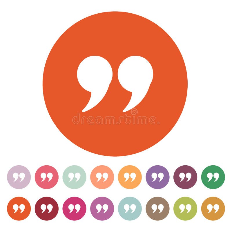 The Quote Icon. Quotation Symbol Stock Vector - Illustration of object ...