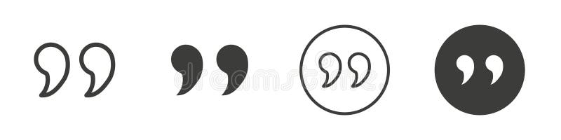 Quote Icon Simple Outline Vector Logo Stock Vector - Illustration of ...