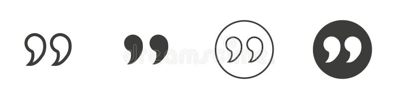 Quote Icon Simple Outline Vector Logo Stock Vector - Illustration of ...
