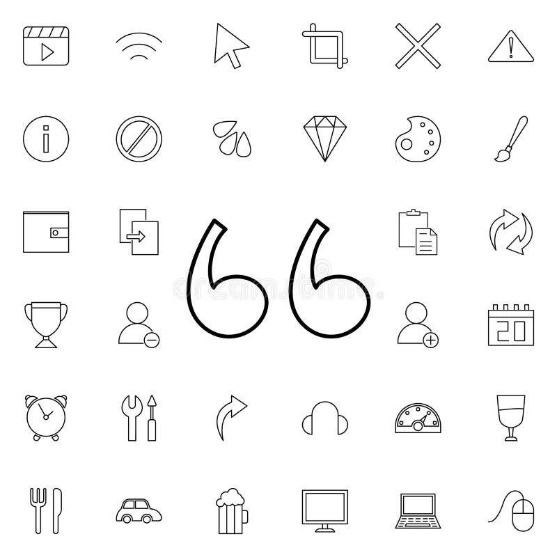 Quote Icon. Universal Set of Web for Website Design and Development ...