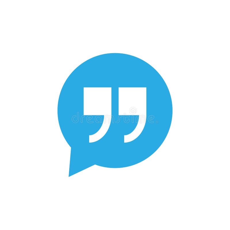 Quote Icon. Vector Illustration, Flat Design Style. Stock Vector ...
