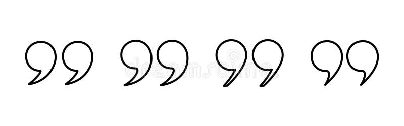 Quote Icon . Quotation Mark Symbol Stock Vector - Illustration of ...