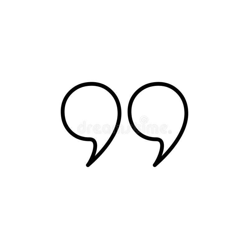 Quote Icon . Quotation Mark Symbol Stock Vector - Illustration of ...