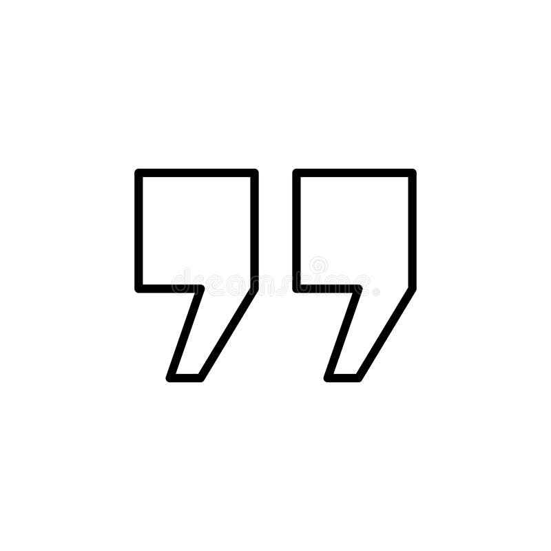 Quote Icon . Quotation Mark Symbol Stock Vector - Illustration of mark ...