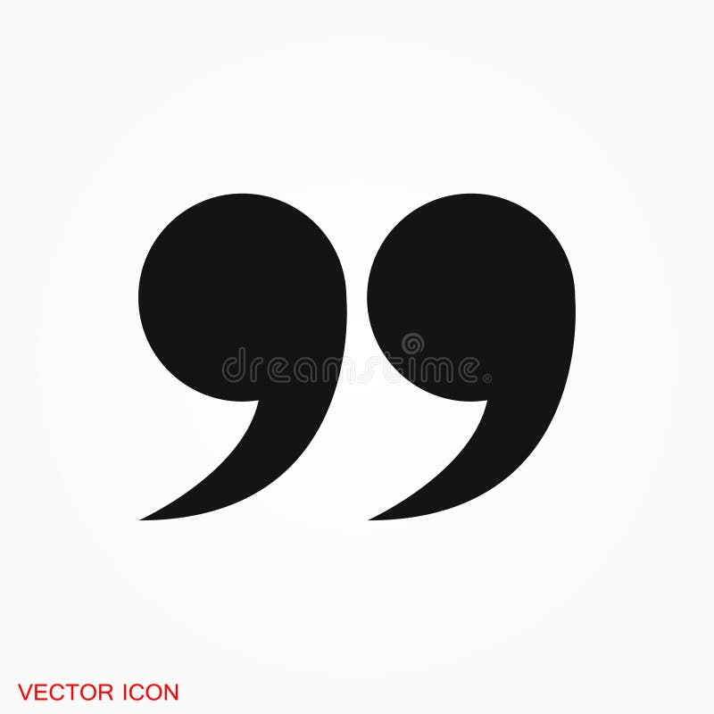 Quote Icon Vector Sign Symbol for Design Stock Illustration ...