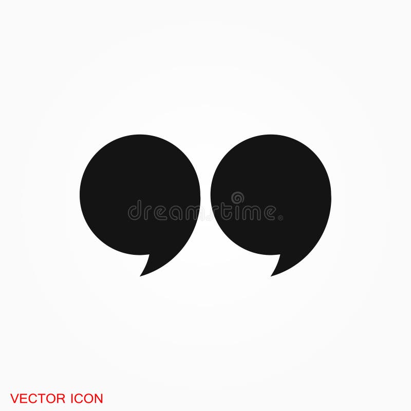 Quote Icon Vector Sign Symbol for Design Stock Illustration ...