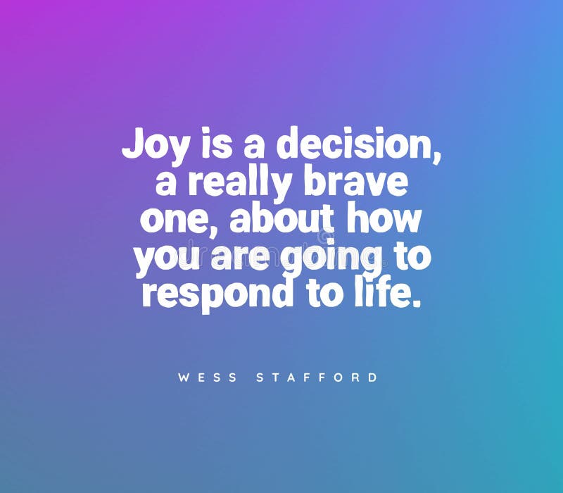 Quote about Joy on a Colorful Gradient Background Stock Image - Image ...