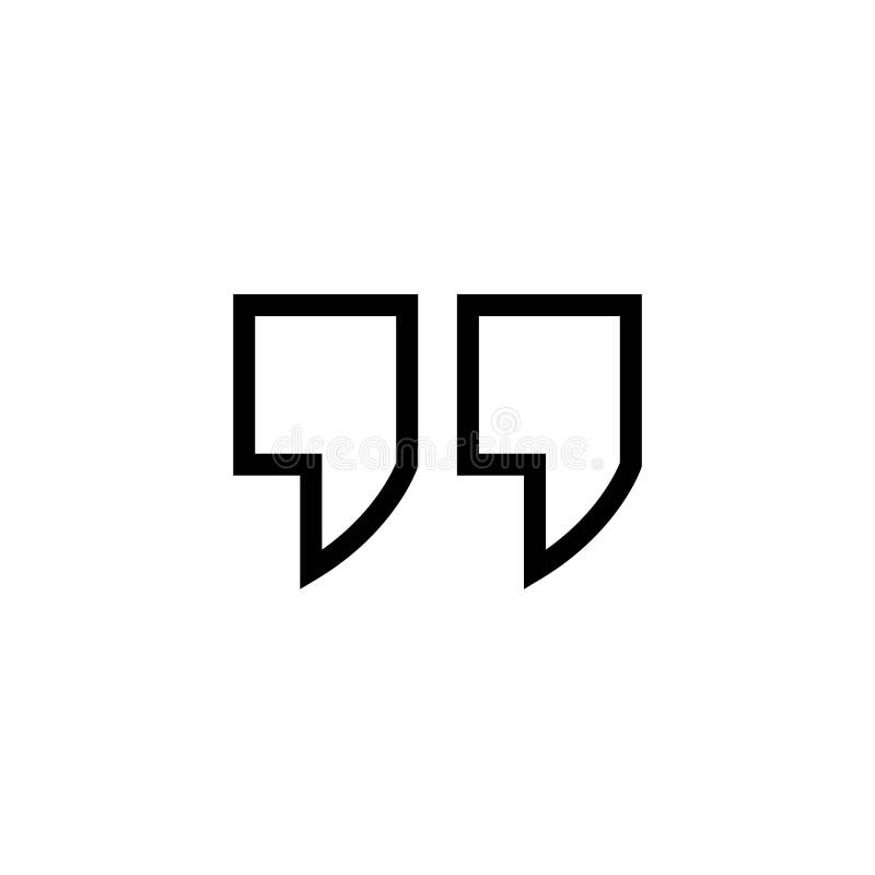 Quote Marks Icon Vector Illustration Stock Vector - Illustration of ...