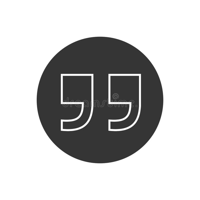 Quote Line Icon. Quote Sign Icon. Quotation Mark Symbol Stock Vector ...