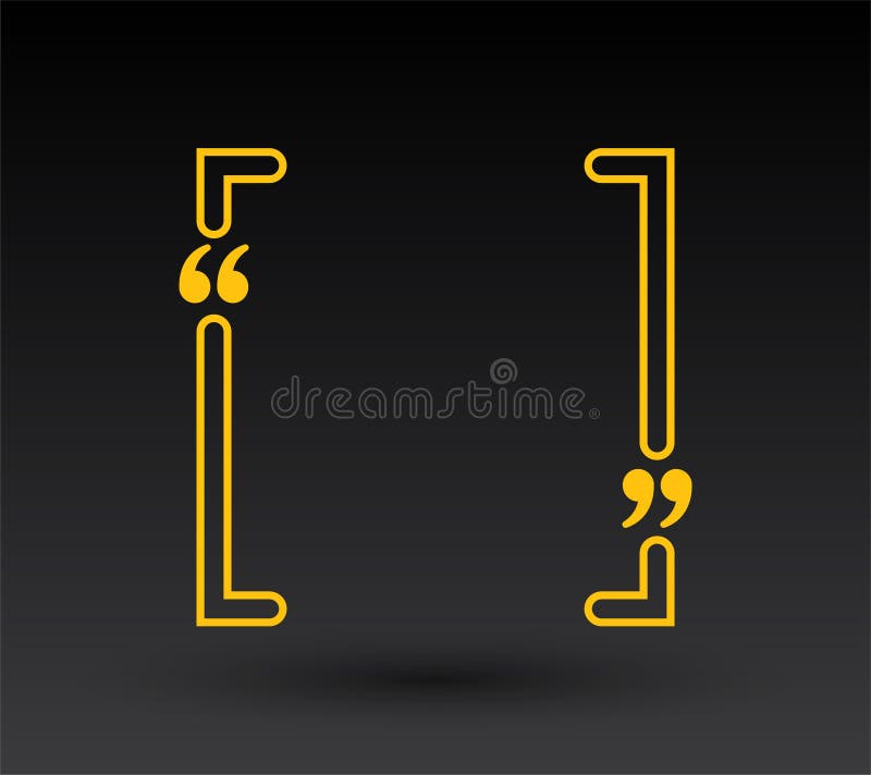 Quote Lines Text with Bracket, Vector Banner Stock Vector ...
