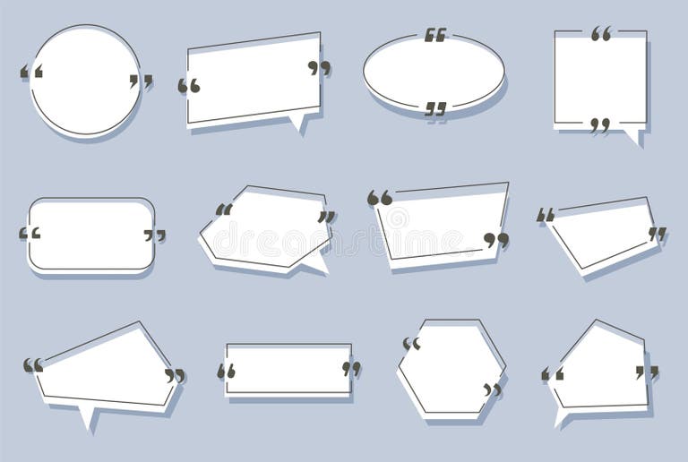 Quotation Mark Dialog Speech Stock Illustrations – 6,941 Quotation Mark ...