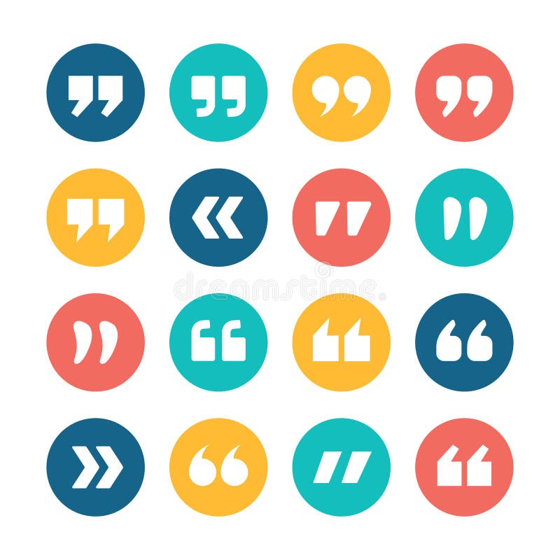 Quotes icon vector set stock vector. Illustration of dialogue - 92890675