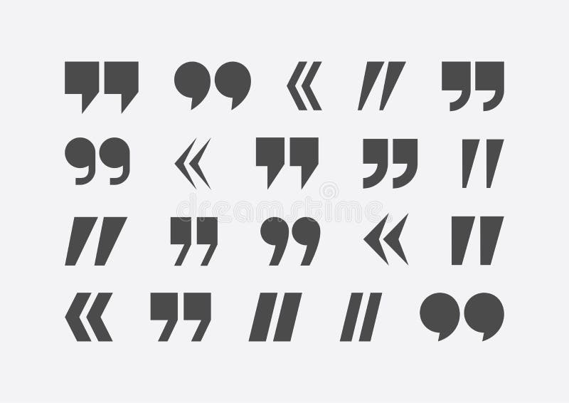 Quote marks icons stock illustration. Illustration of quotation - 78942910