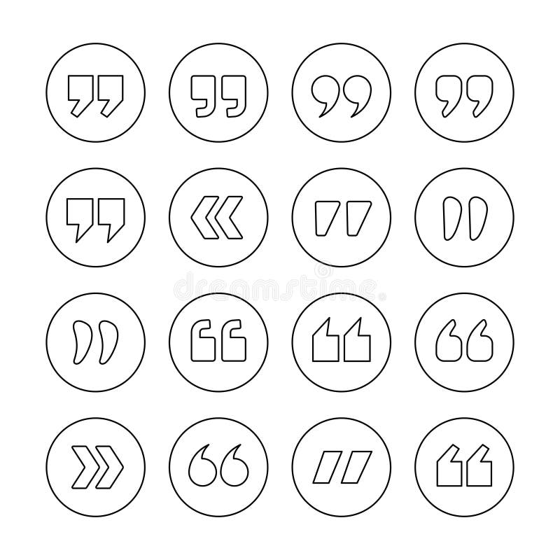 Quotation Marks Icons Stock Illustrations – 268 Quotation Marks Icons ...