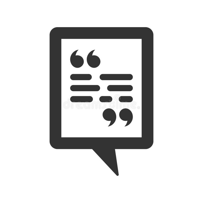 Quote message icon stock vector. Illustration of symbol - 278496587