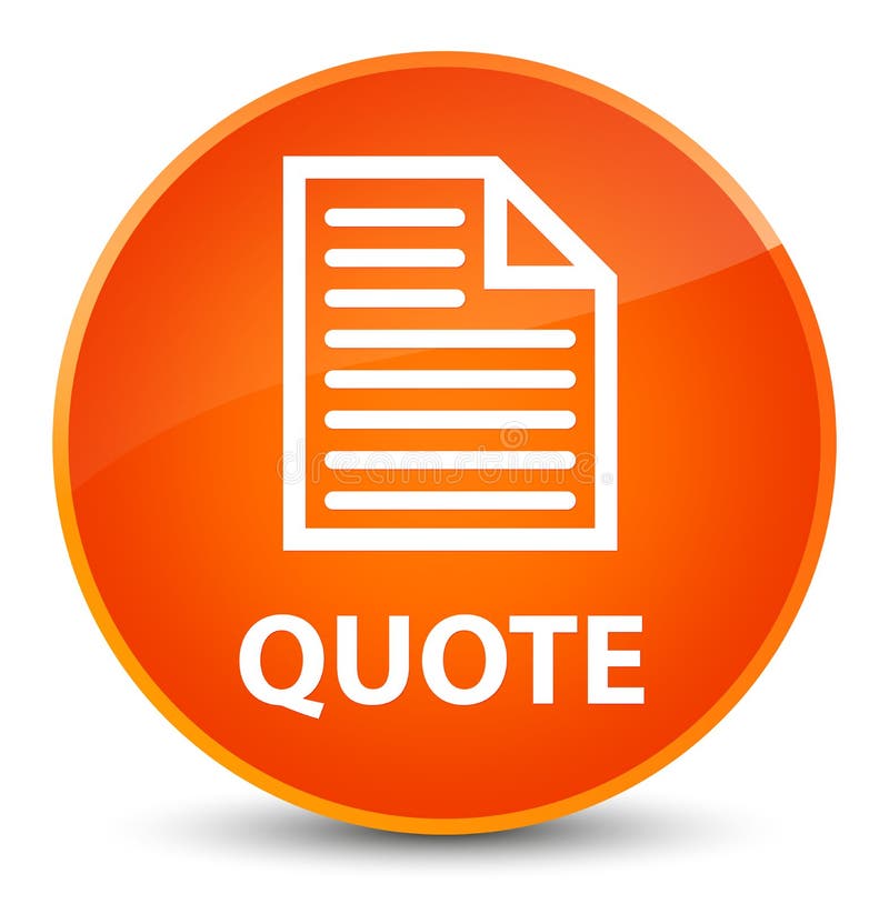 Quote (page Icon) Elegant Orange Round Button Stock Illustration ...