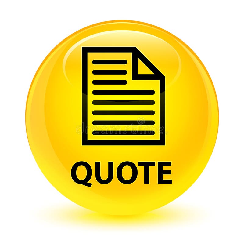 Quote (page Icon) Glassy Yellow Round Button Stock Illustration ...