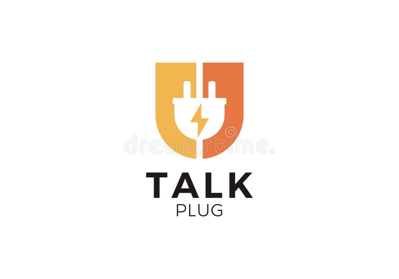Quote with Plug Logo. Energy Power Socket. Creative Talk Idea and ...