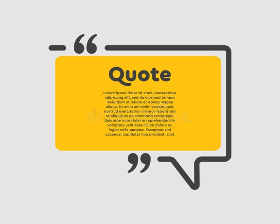 Quote Rectangle Text with Bracket, Vector Banner Stock Vector ...
