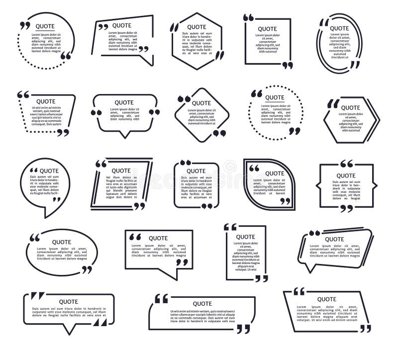Quotation Mark Text Boxes Quote Box Stock Illustrations – 28,251