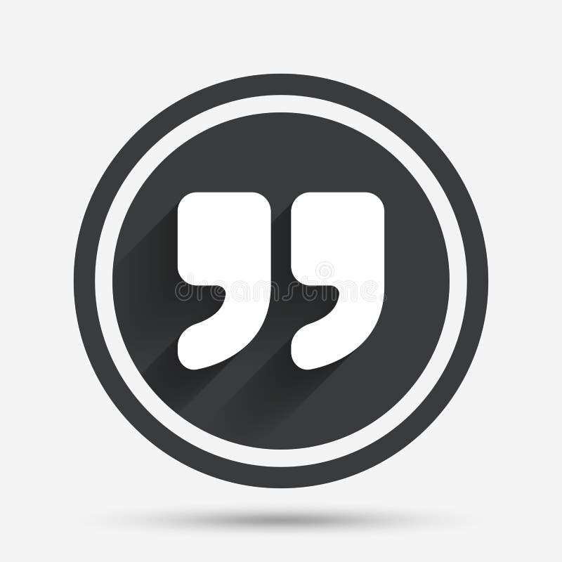 Quote Sign Icon. Quotation Mark Symbol Stock Vector - Illustration of ...