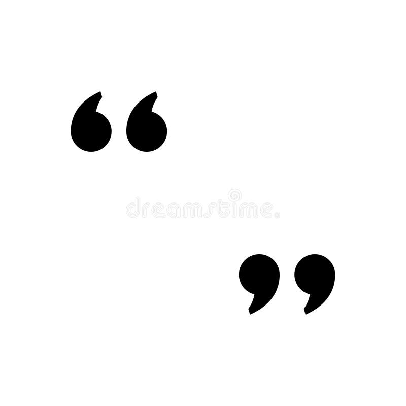 Quote Sign, Quotation Mark Icon Vector in Flat Style Stock Vector ...