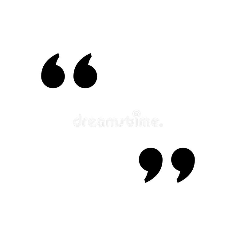 Quote Sign, Quotation Mark Icon Vector in Flat Style Stock Vector ...