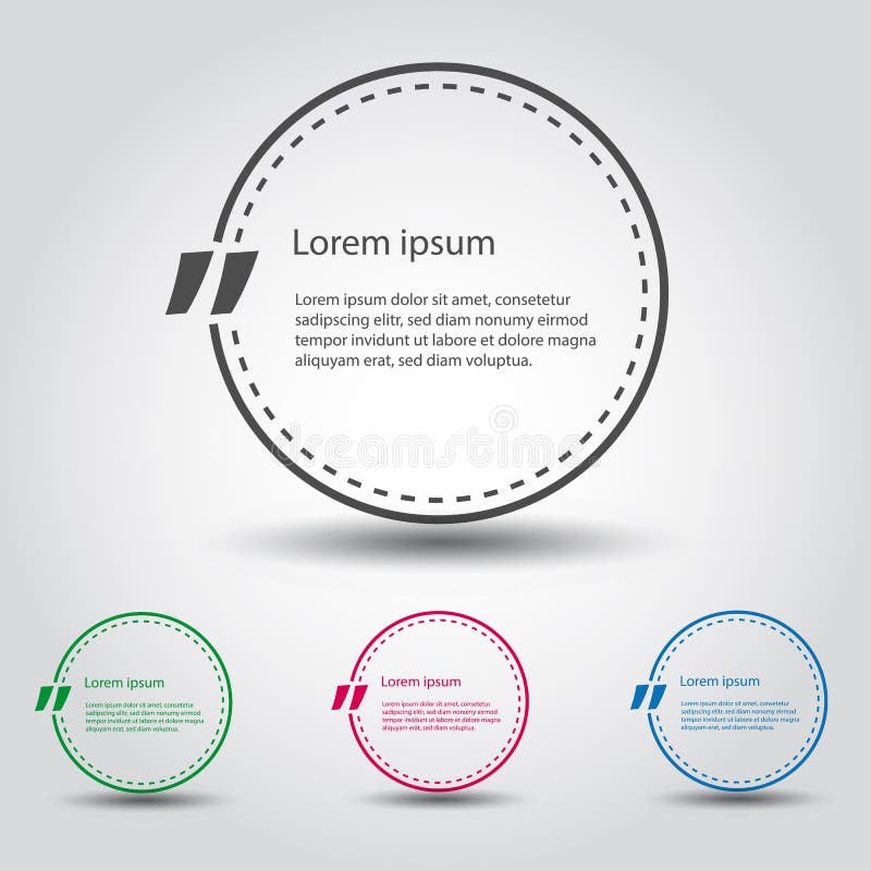 Quote Sign - Vector Icon Illustration - Isolated on White Stock Vector ...