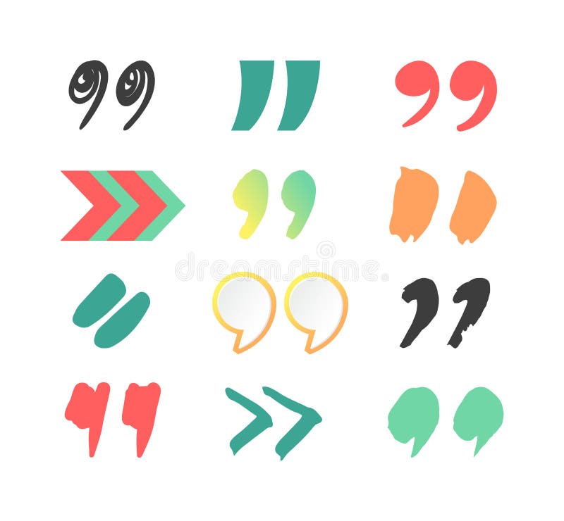 Quote sign vector set. stock vector. Illustration of label - 74641574