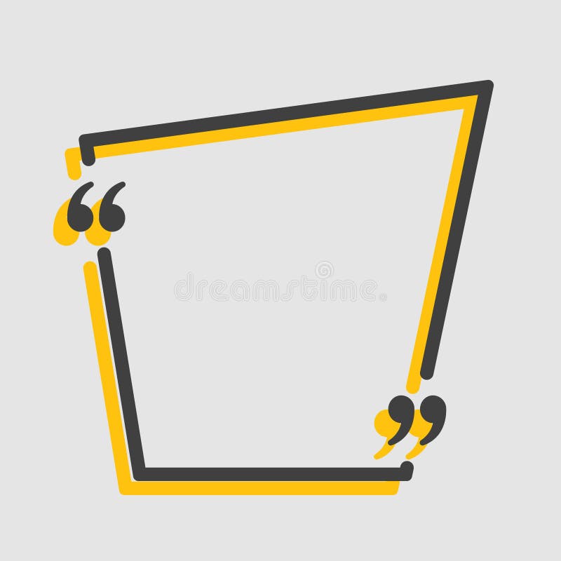 Quote Speech Bubble, Text in Brackets, Square Frame Stock Vector ...