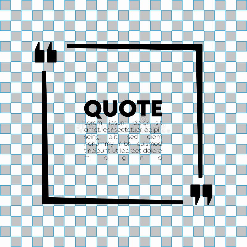 Quote Speech Box Template. Quotes Text Form and Textbox Set Stock ...