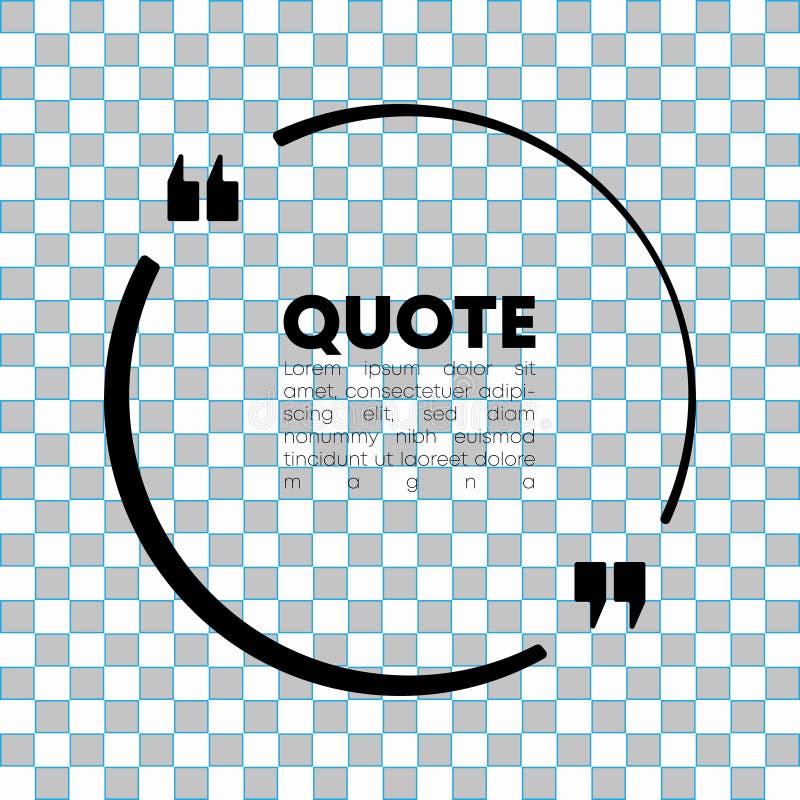Quote Speech Bubble Template. Quotes Form, Speech Box Isolated on ...