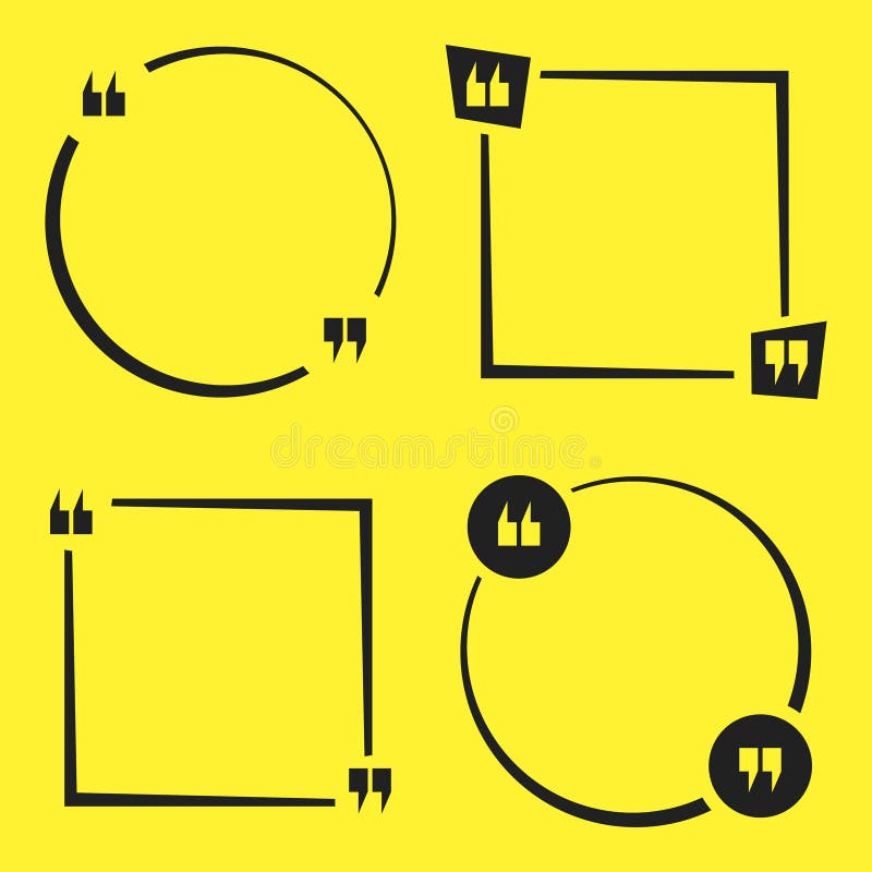 Quote square set stock vector. Illustration of circle - 73515362