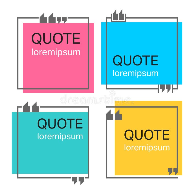 Quote square template stock vector. Illustration of note - 96213392