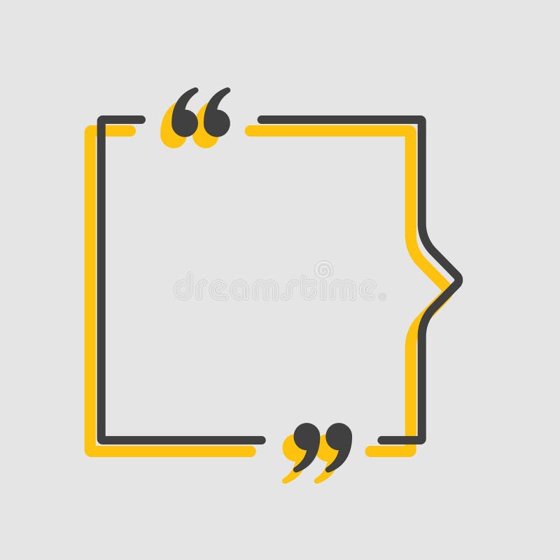 Quote Square Text with Bracket, Vector Banner Stock Vector ...