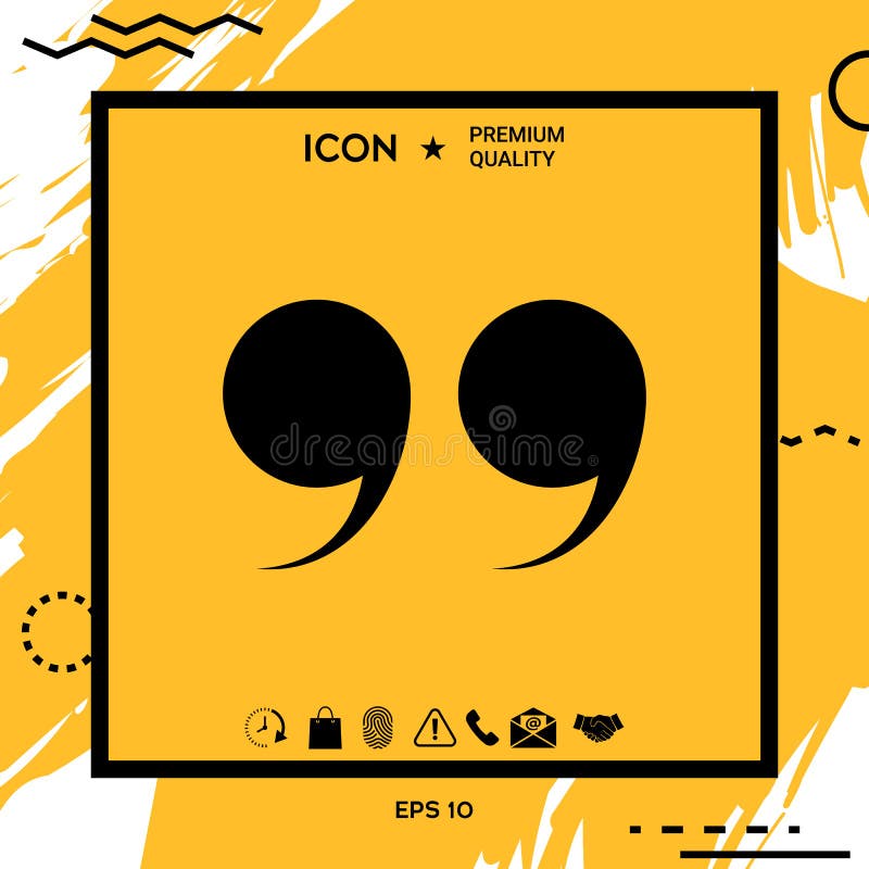 Quote symbol icon stock vector. Illustration of block - 105924831