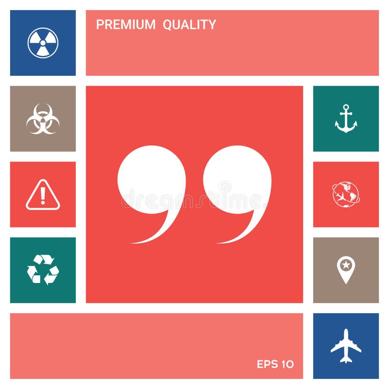Quote Symbol Icon . Elements for Your Design Stock Vector ...