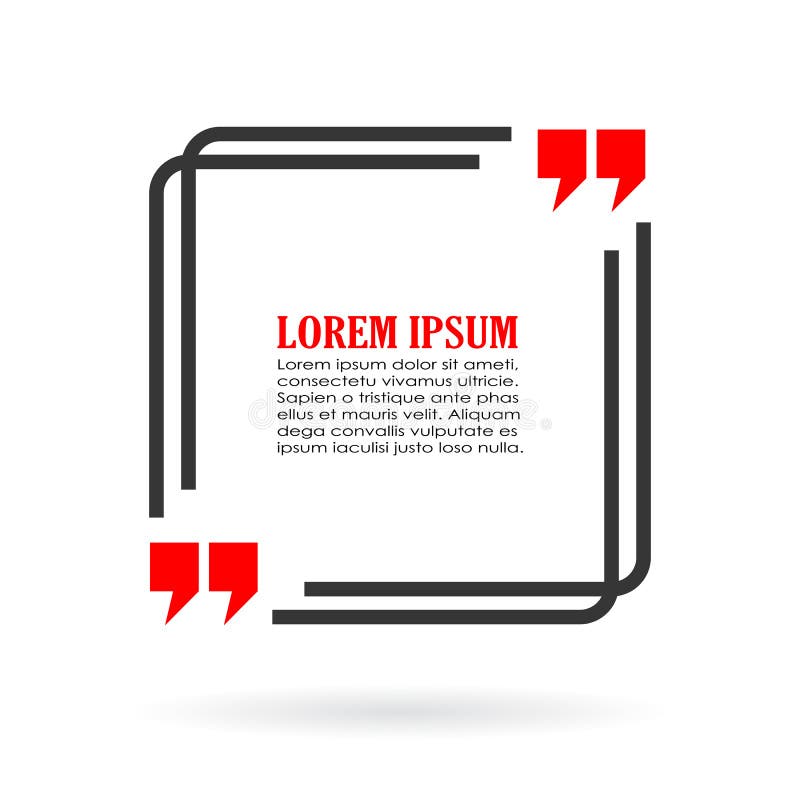 Quote text border stock vector. Illustration of isolated - 78373486