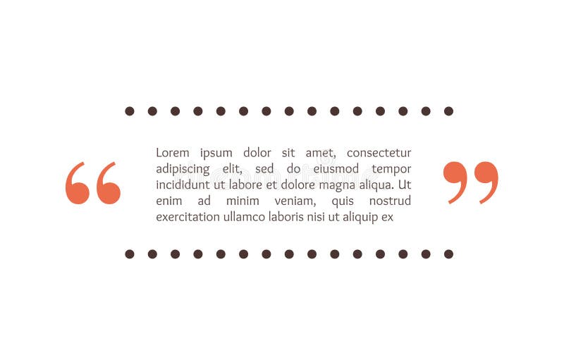 Quote Text Box, Bubble for Comment, Mark Design. Quotation Banner ...