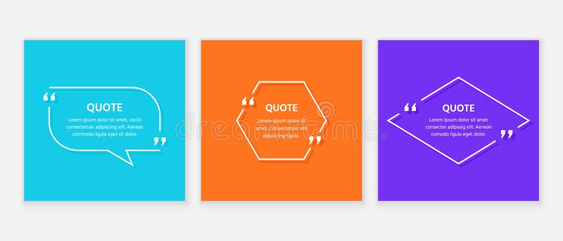 Quote Text Box. Quotations Frame Template Stock Illustration ...