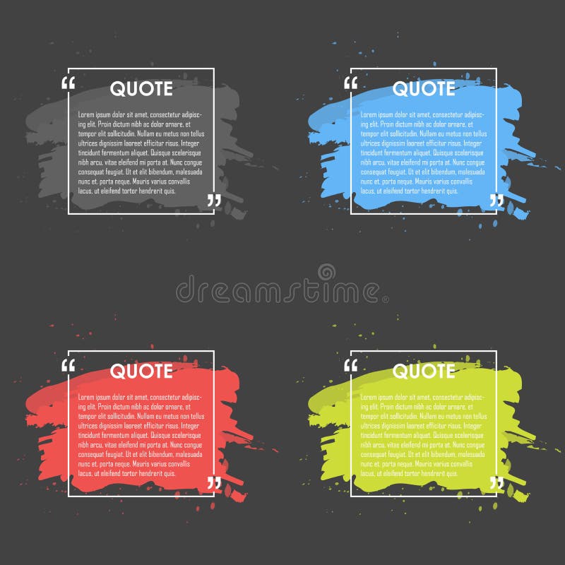 Quote Text Bubble. Commas, Note, Message and Comment. Design Element ...